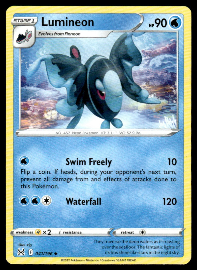 Lumineon 041/196 Uncomon - Lost Origin - Sword & Shield – Poke MZT