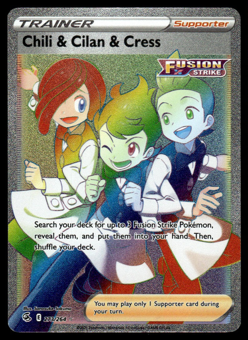 Chili & Cilan & Cress 273/264 - Fusion Strike - Sword & Shield – Poke MZT