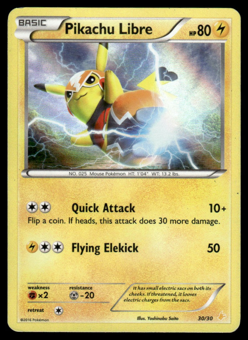 MP - Pikachu Libre 30 - Holo - XY Trainer Kit—Pikachu Libre – Poke MZT
